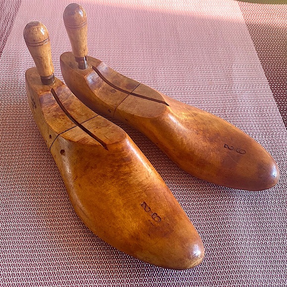 Vintage | Other | Pair Antique Wood Shoe Form Stretcher Insert Saver ...